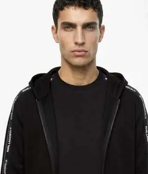 Karl Lagerfeld Logo Loungewear Zip-up Hoodie
