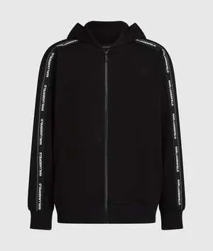 Karl Lagerfeld Logo Loungewear Zip-up Hoodie