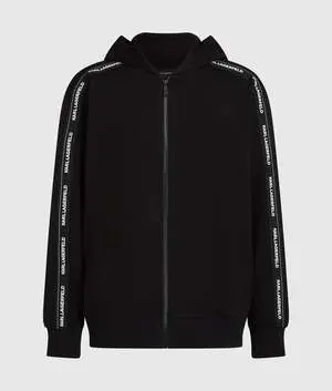 Karl Lagerfeld Logo Loungewear Zip-up Hoodie