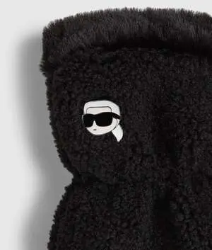 Karl Lagerfeld Ikon Faux-shearling Mittens