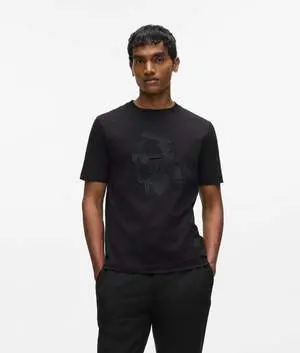 Karl Lagerfeld Karl Portrait Embroidery T-shirt - Black