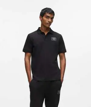 Karl Lagerfeld From Paris With Love Polo Shirt Black
