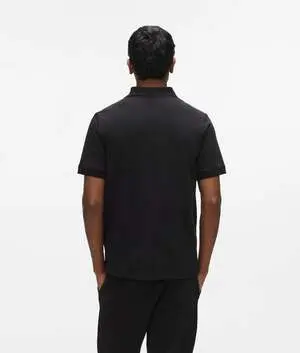 Karl Lagerfeld From Paris With Love Polo Shirt - Black