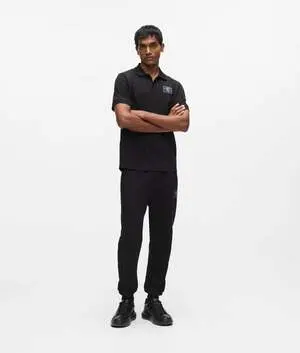 Karl Lagerfeld From Paris With Love Polo Shirt - Black
