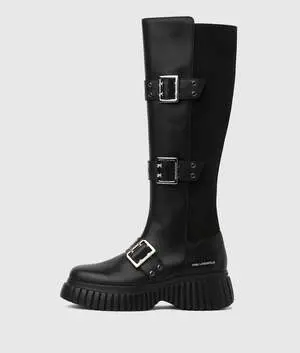 Karl Lagerfeld Kreeper Wedge Tri-buckle Boots