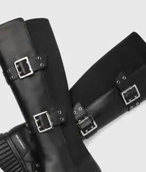 Karl Lagerfeld Kreeper Wedge Tri-buckle Boots