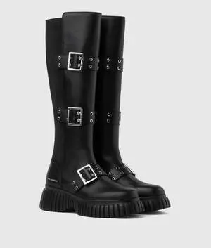 Karl Lagerfeld Kreeper Wedge Tri-buckle Boots