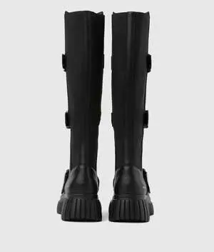 Karl Lagerfeld Kreeper" Wedge Tri-buckle Boots