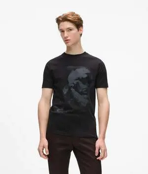 Karl Lagerfeld Karl Portrait Print T-shirt - Black/grey