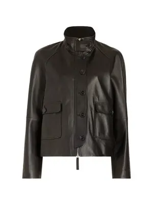 Proenza Schouler White Label Gio Jacket In Lightweight Leather - Brown
