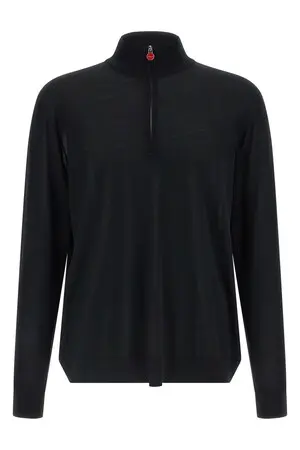 Kiton Half-zip Sweater - Black