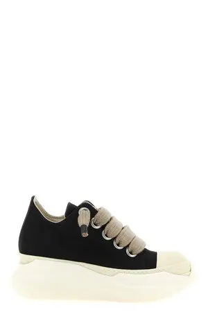 Rick Owens Jumbolace Abstract Low Sneaks' Sneakers - Black