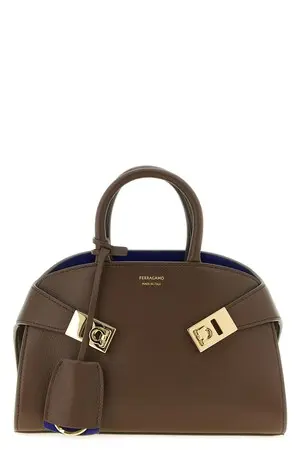FERRAGAMO Hug Bicolor Handbag - Brown