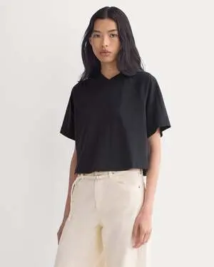 Everlane Premium Weight Cropped Paneled Tshirt Black