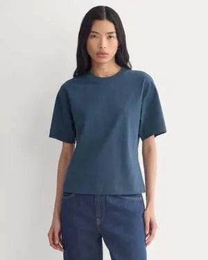Everlane Premium Weight Back Slit Tshirt - Midnight Navy