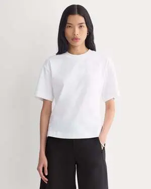 Everlane Premium Weight Back Slit Tshirt - White