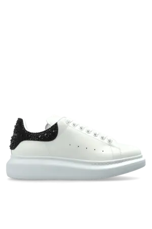 Alexander McQueen Leather Sports Shoes With Shimmering Crystals