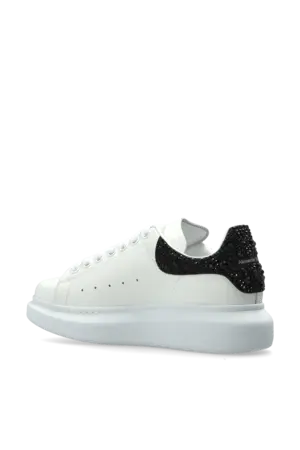 Alexander McQueen Leather Sports Shoes With Shimmering Crystals