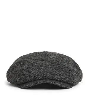 Barbour Tweed Fyne Bakerboy Cap - Grey