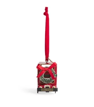 Harrods Bus Tree Decoration - Red