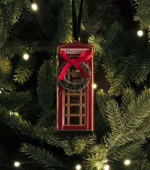 Harrods Phone Box Tree Decoration