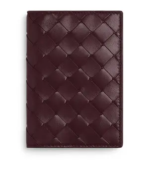 Bottega Veneta Leather Intrecciato Passport Holder