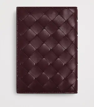 Bottega Veneta Leather Intrecciato Passport Holder