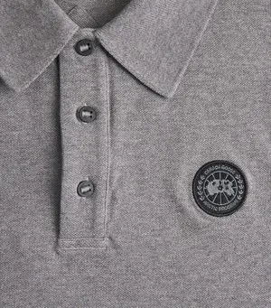 Canada Goose Organic Cotton Beckley Black Disc Polo Shirt - Grey