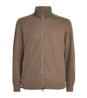 Sease Virgin Wool Explorer Zip-up Sweatshirt - Brown