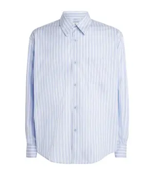 Sandro Cotton Stripe Shirt - Blue