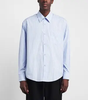 Sandro Cotton Stripe Shirt - Blue