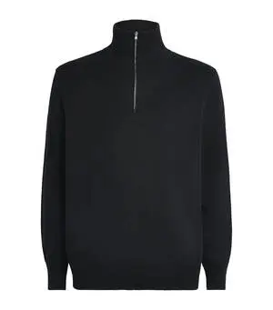 Sandro Wool Half-zip Sweater - Black