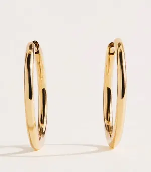 Harrods Large Yellow Huggie Earrings