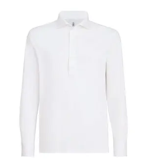 Brunello Cucinelli Cotton Jersey Polo Shirt - White