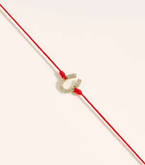 REDLINE Yellow Gold And Diamond Fer À Cheval Bracelet