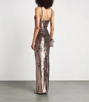 L'Agence Sequinned Karma Maxi Dress