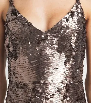 L'Agence Sequinned Karma Maxi Dress