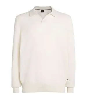 BOSS Cotton Lomarino Sweater - White