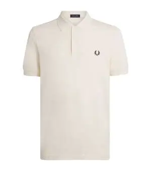 Fred Perry Cotton Logo Polo Shirt - Ivory