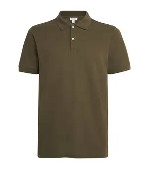 Sunspel Supima Cotton Polo Shirt - Green