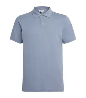 Sunspel Supima Cotton Polo Shirt - Blue
