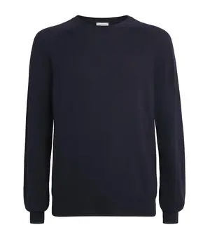 Sunspel Sea Island Cotton-cashmere Sweater - Navy
