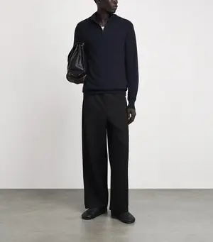 Sunspel Sea Island Cashmere Half-zip Sweater