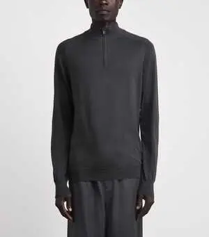 Sunspel Sea Island Cashmere Half-zip Sweater