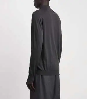Sunspel Sea Island Cashmere Half-zip Sweater