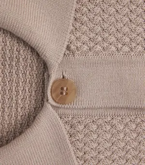 Sunspel Cotton Basketweave Polo Sweater