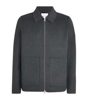 SAMSØE SAMSØE Recycled Wool-blend Sapaulo Overshirt - Grey