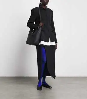 JIL SANDER Wool Sablé Midi Skirt
