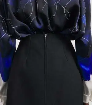 JIL SANDER Wool Sablé Midi Skirt