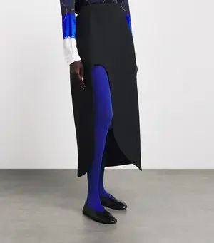 JIL SANDER Wool Sablé Midi Skirt